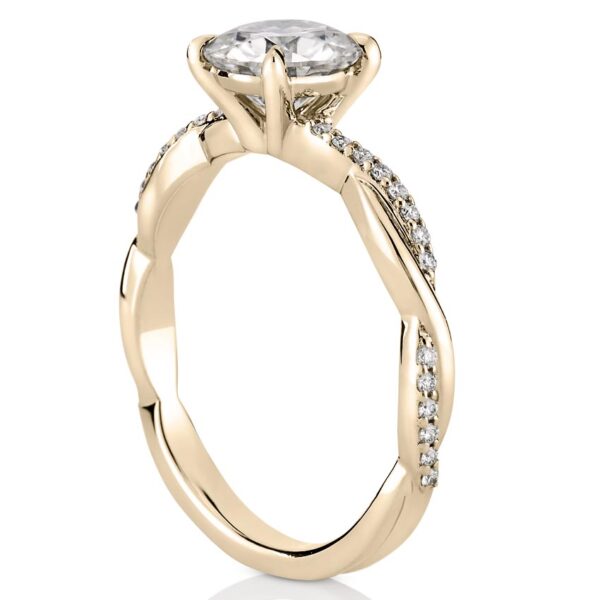 Twist Engagement ring - 1.0-Carat Lab Diamond Twist Ring - Do Amore