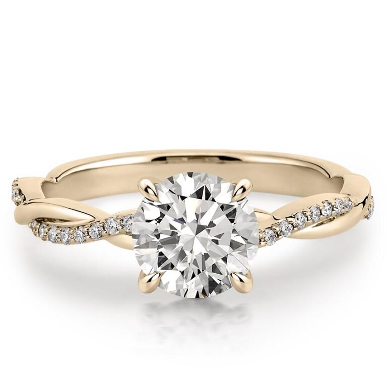 Twist Engagement ring - 1.0-Carat Lab Diamond Twist Ring - Do Amore