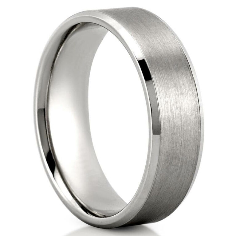Beveled Ring - Men's Beveled Edge Comfort-fit Wedding Band - Do Amore