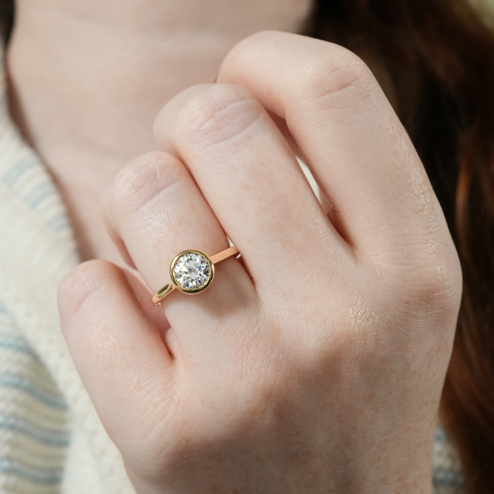 Bezel Engagement Ring - Rosie Engagement Ring - Do Amore