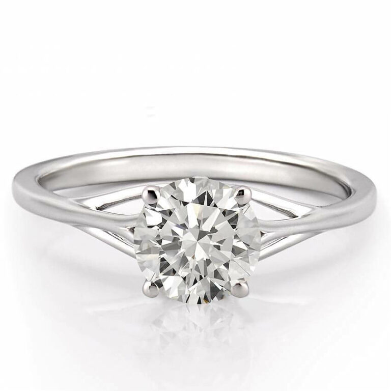 Intricate Split Shank Solitaire - Trellis Split Shank Solitaire Ring ...