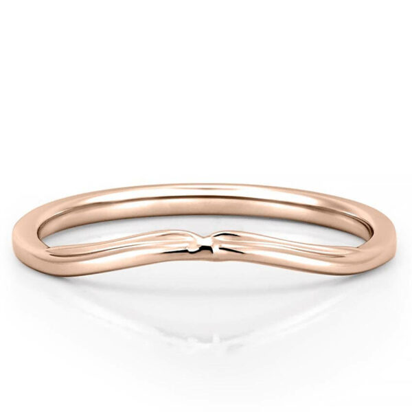 Women's Curved Wedding Band With Notch | Bekah | Do Amore
