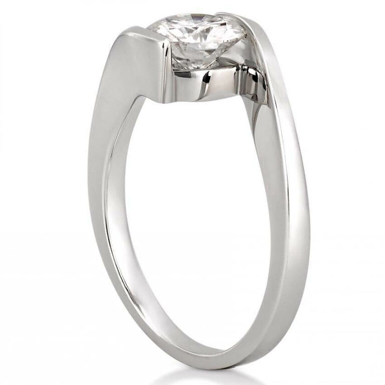 Floating Diamond Ring - Floating Diamond Engagement Ring - Do Amore