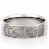 Fingerprint Wedding Band | Men's Fingerprint on Outside of Wedding Band