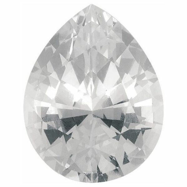 Pear White Sapphire - Natural Pear White Sapphires - Do Amore