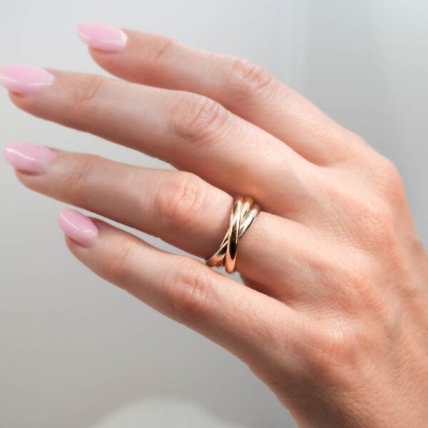 Rolling Ring - Tri Color Rolling Ring - Trinity - Do Amore