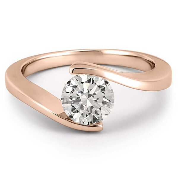 Floating Diamond Ring - Floating Diamond Engagement Ring - Do Amore