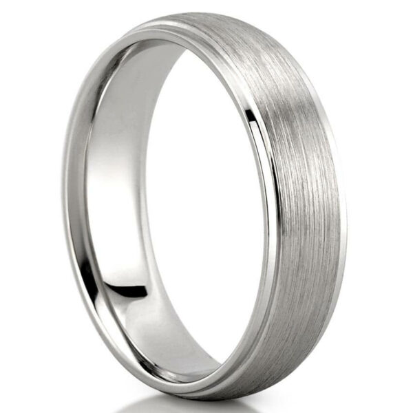 Domed Satin Finish Band with High Polish Edges - Eddy Band - Do Amore