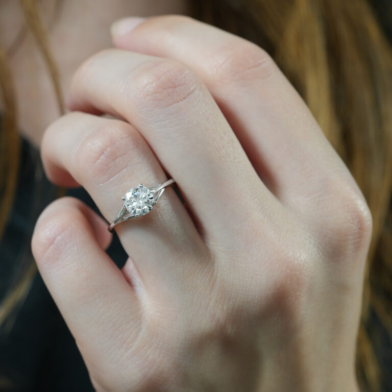 Intricate Split Shank Solitaire - Trellis Split Shank Solitaire Ring ...