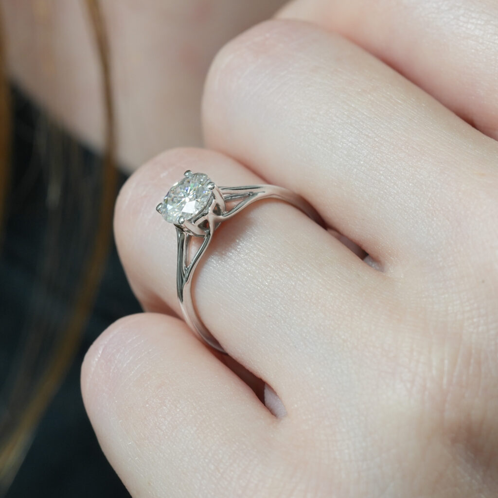 Intricate Split Shank Solitaire - Trellis Split Shank Solitaire Ring ...