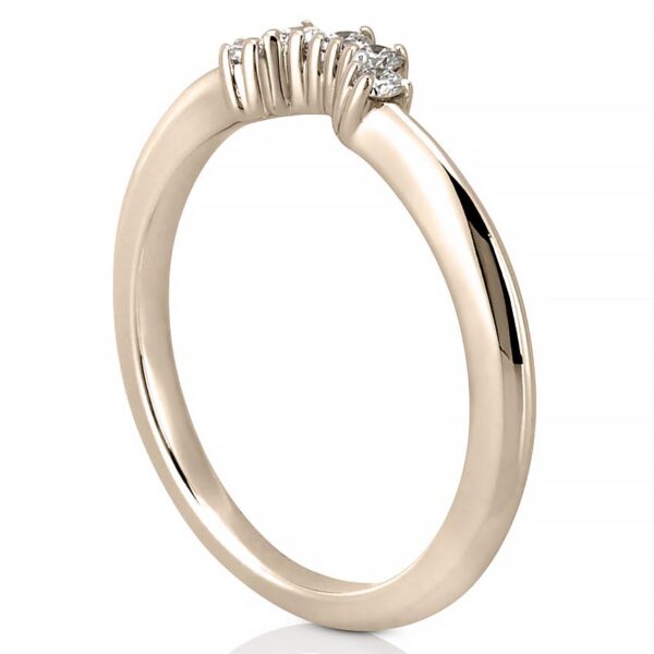 Curved Wedding Band - Tiara Diamond Band - Do Amore