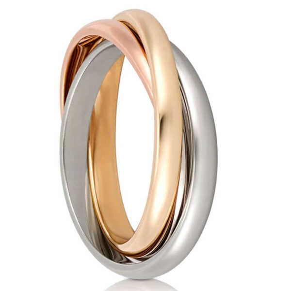 Rolling Ring - Tri Color Rolling Ring - Trinity - Do Amore