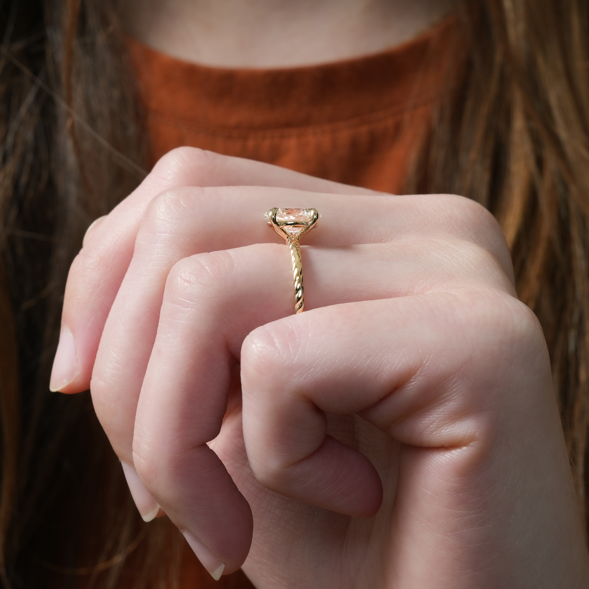 Twisted Rope Ring - Ruth Engagement Ring - Do Amore