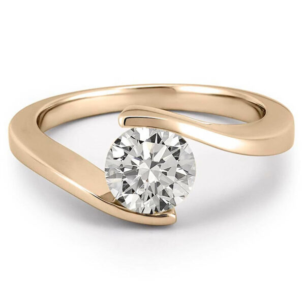 Floating Diamond Ring - Floating Diamond Engagement Ring - Do Amore