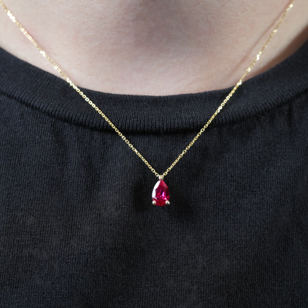 Ruby Necklace - Ruby Ripple Necklace - Do Amore
