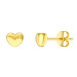 14k Gold Heart Studs - Do Amore