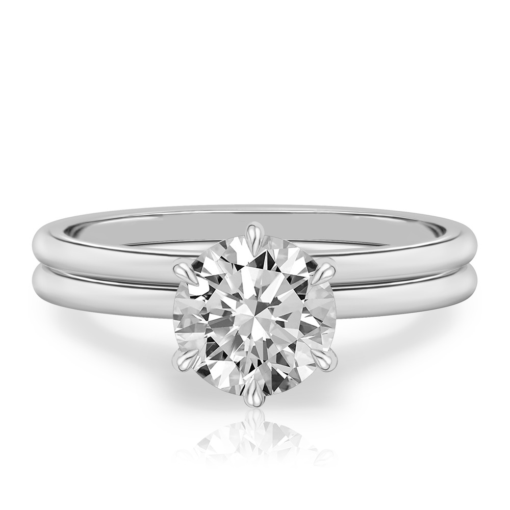 Six Prong Delicate Solitaire Engagement Ring - Maeve - Do Amore