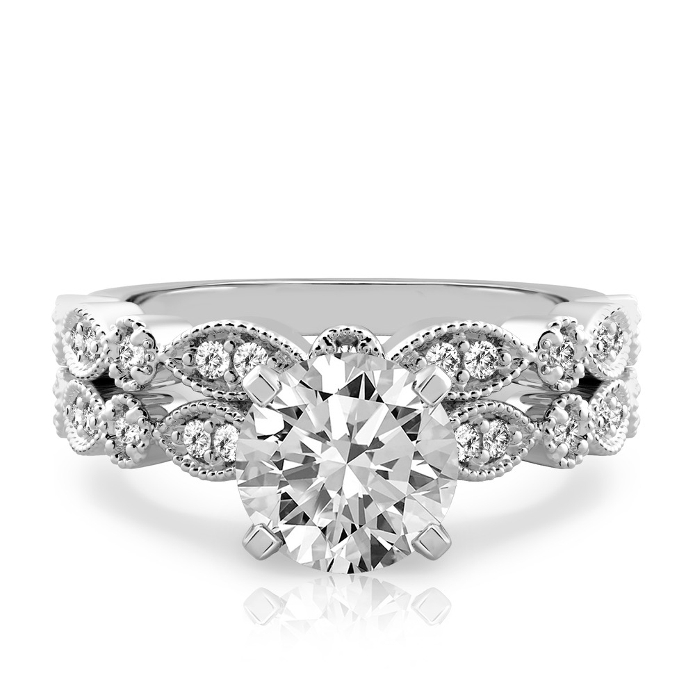 Pandora Engagement Ring - Vintage Marquise and Dot Ring - Do Amore