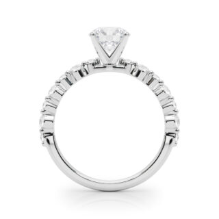 Single Shared Prong Engagement Ring - Cordelia Ring - Do Amore
