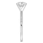 Milgrain Engagement Ring - Petite Milgrain Diamond Ring - Do Amore