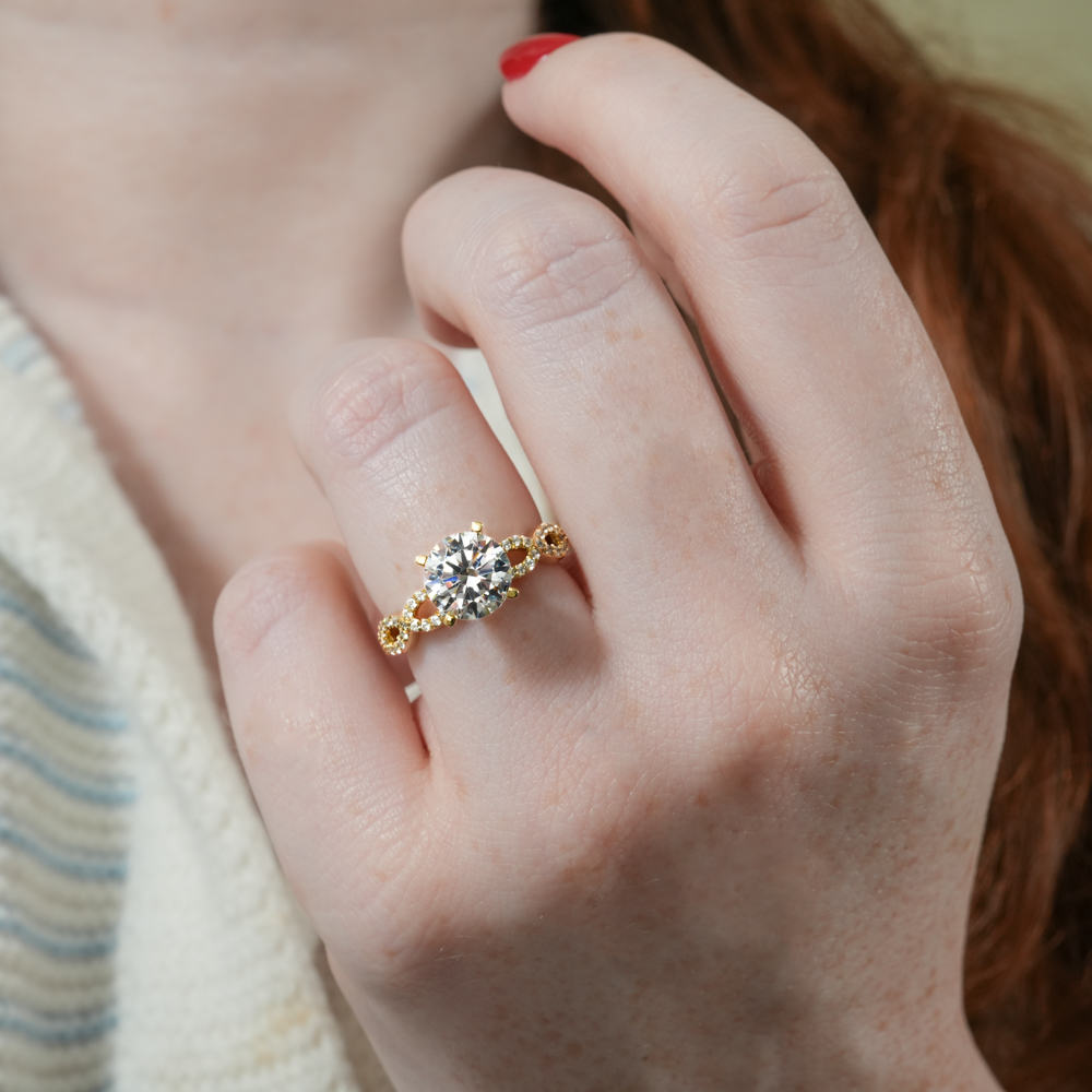 Infinity Engagement Ring - Infinity Diamond Ring - Do Amore