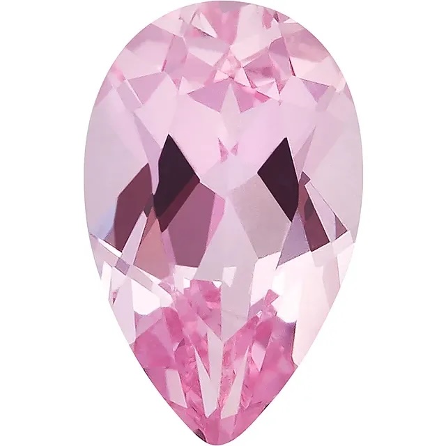 Pear Lab Created Pink Sapphire - Pear Sapphire - Do Amore